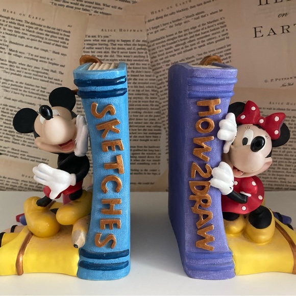 Disney | Accents | Rare Set Of Mickey And Minnie Bookends | Poshmark